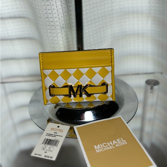 MICHAEL Michael Kors | Bags | Nwt Mk Reed Golden Yellow Large Card ...